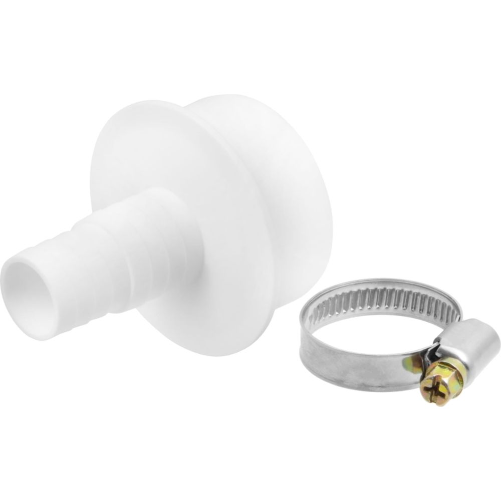 Прямой штуцер с хомутом для сливного шланга стиральных машин MasterProf d50 - 19/22 мм ИС.110664 ...